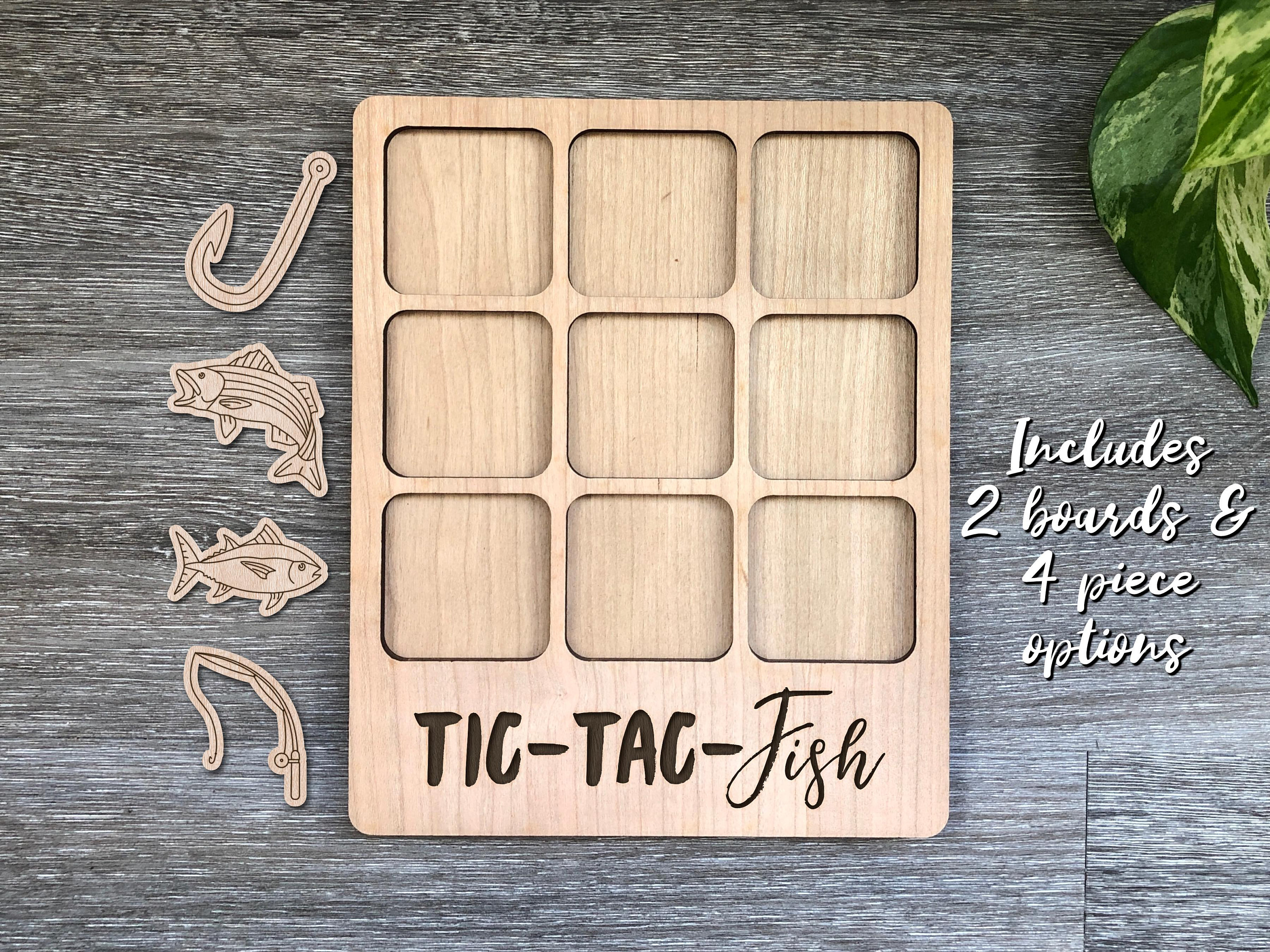 Fishing Tic Tac Toe Coffee Table Game INSTANT DOWNLOAD Svg Pdf - Etsy