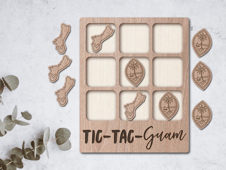 GUAM Laser Cut File Tic Tac Toe Coffee Table Game INSTANT - Etsy