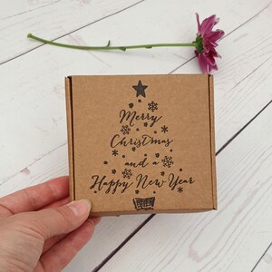Empty Christmas Gift Box. Mini Small Medium Cardboard Postage Box With ...