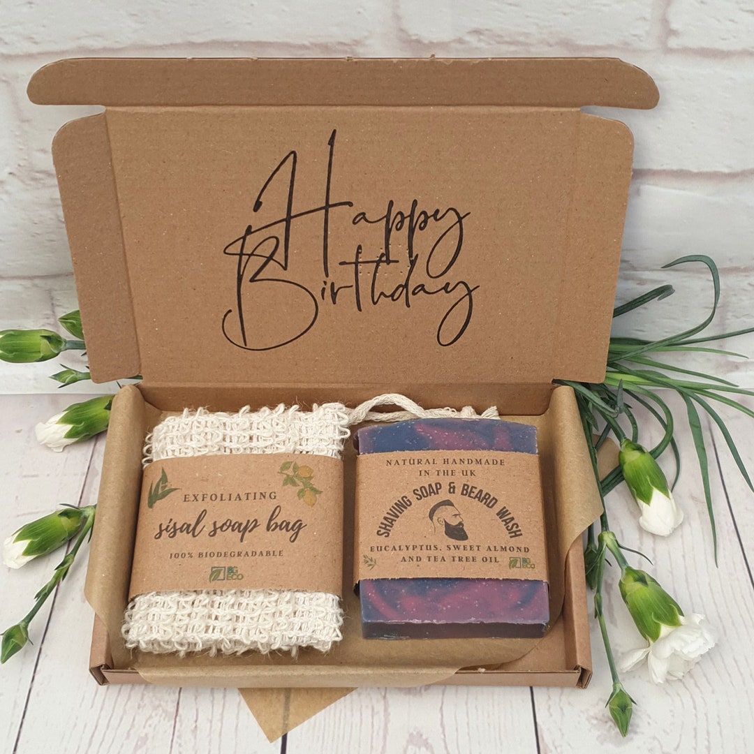 Eco Friendly Gift Box for Him: Natural UK Handmade Shaving Soap & Beard ...