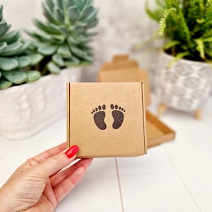 Empty Gift Box With Baby Feet. Pregnancy Gift Box. Small, Medium ...