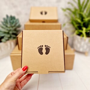 Empty Gift Box With Baby Feet. Pregnancy Gift Box. Small, Medium ...