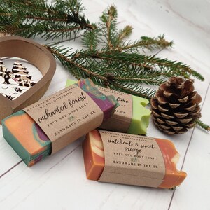 Christmas Soap Gift Set Box. X2 Half UK Handmade Soap/50g + Sisal Soap ...