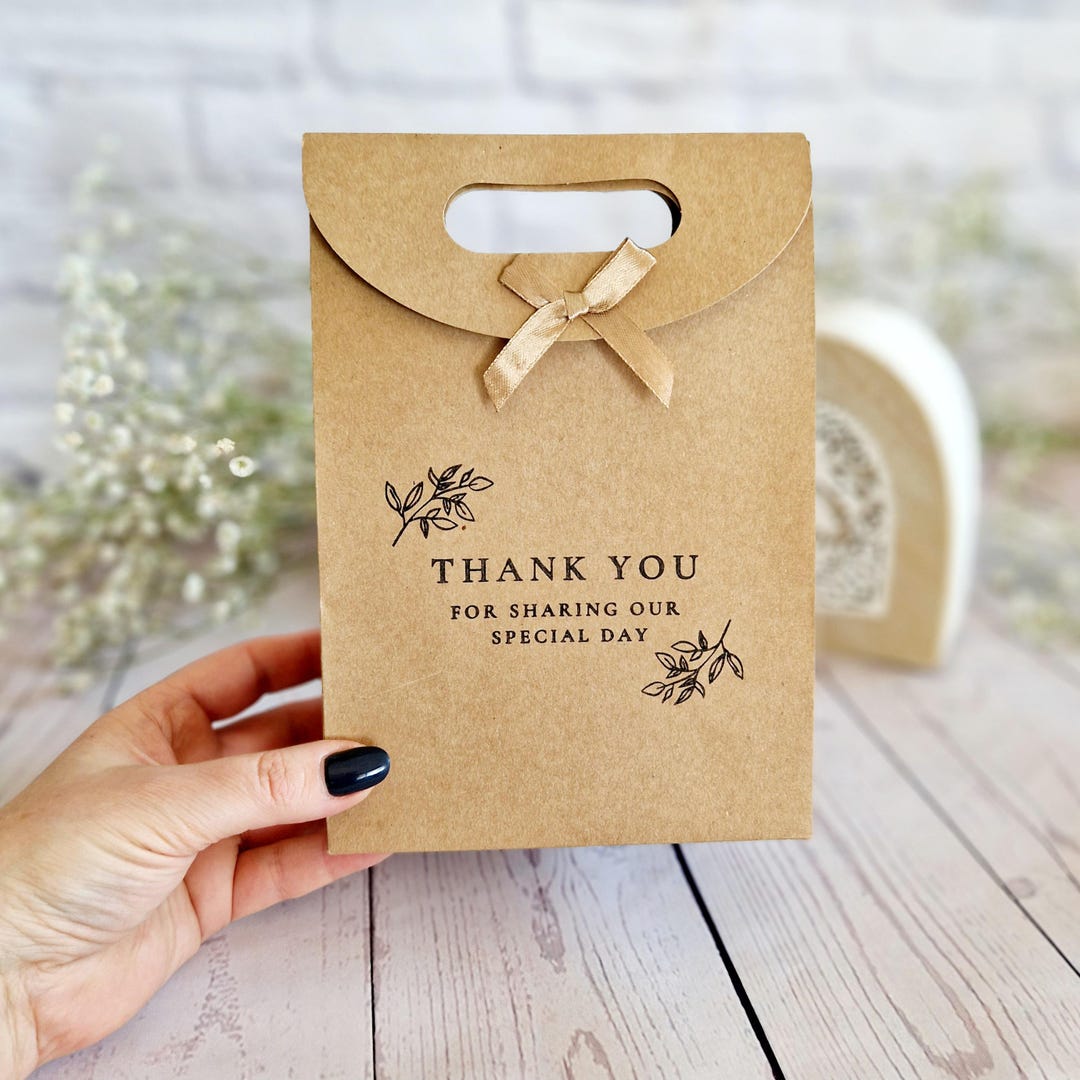 Thank You for Sharing Our Special Day- Wedding Favours Bag. Elegant ...
