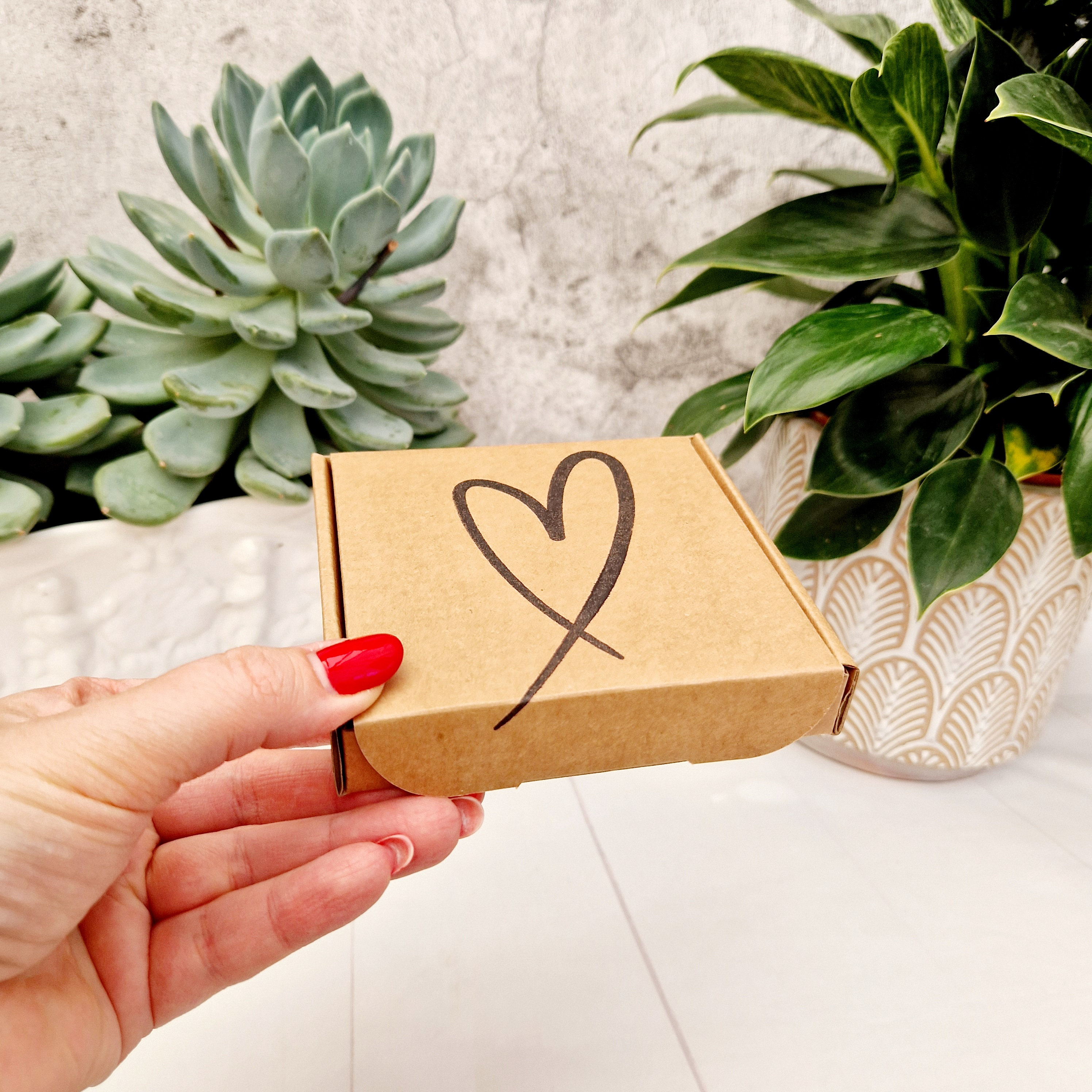 Mini Empty Gift Box With Heart. Simple & Small 15 X105 X 23mm Paper Box ...