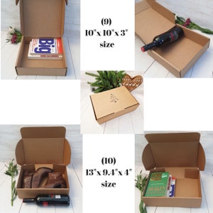 Merry Christmas Empty Hand Stamped Kraft Gift Boxes, Mini, Medium ...