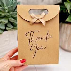 Thank You Kraft Favour Bag. Birthday, Wedding, Baby Shower, Bridal ...
