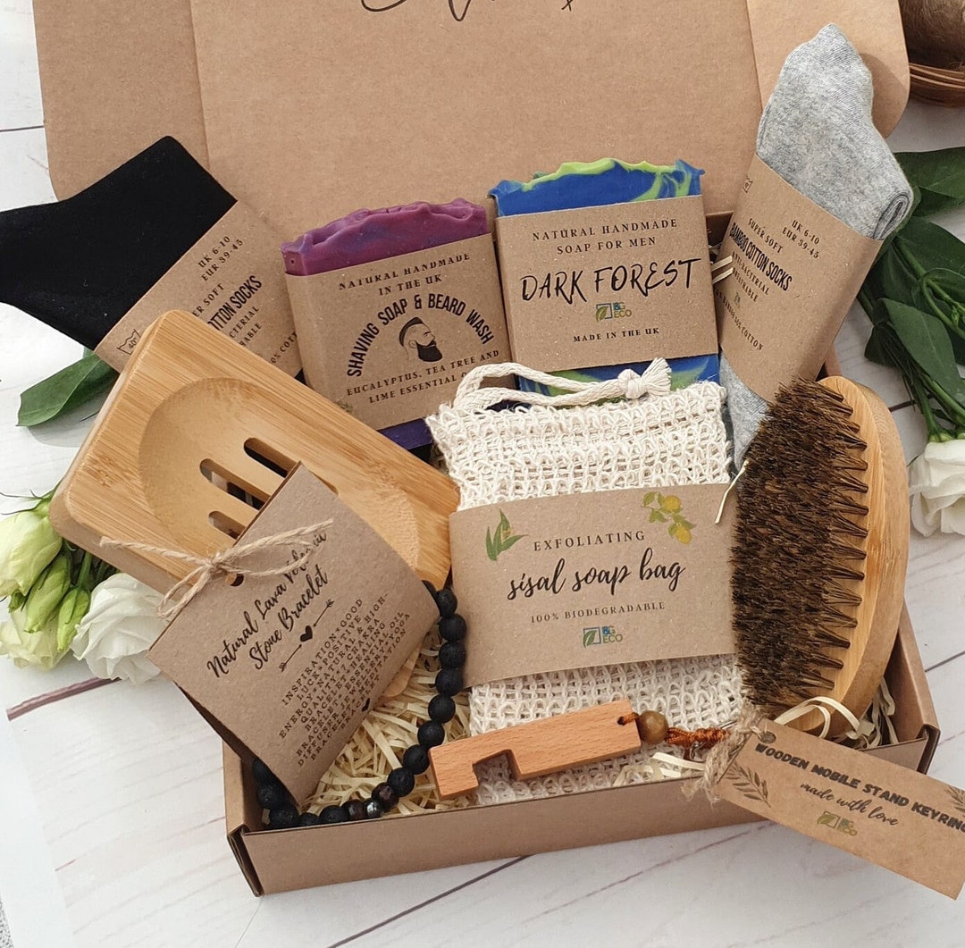 Eco Friendly Gift Box for Him. Men's Beard Grooming Gift Set ...