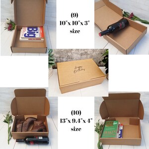 Happy Birthday Empty Hand Stamped Kraft Gift Boxes. Eco-friendly Royal ...