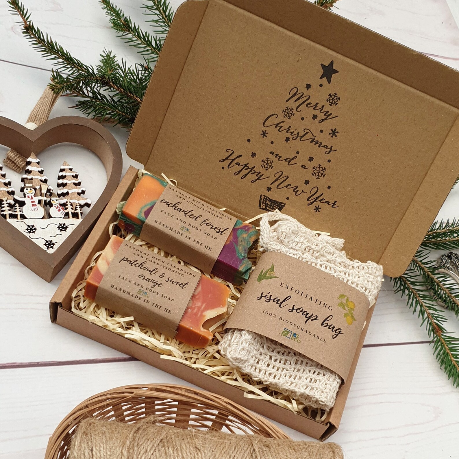 Christmas Soap Gift Set Box. X2 Half UK Handmade Soap/50g - Etsy