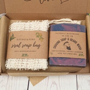 Eco Friendly Gift Box for Him: Natural UK Handmade Shaving Soap & Beard ...