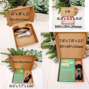 Happy Birthday Empty Hand Stamped Kraft Gift Boxes. Eco-friendly Royal ...