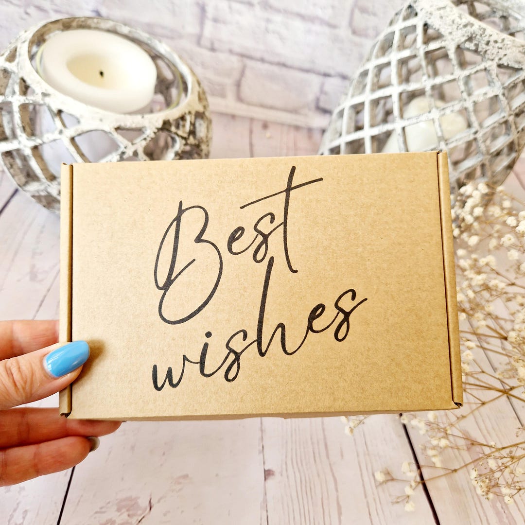 Best Wishes - Empty Kraft Gift Box. Royal Mail Large Letter Brown ...