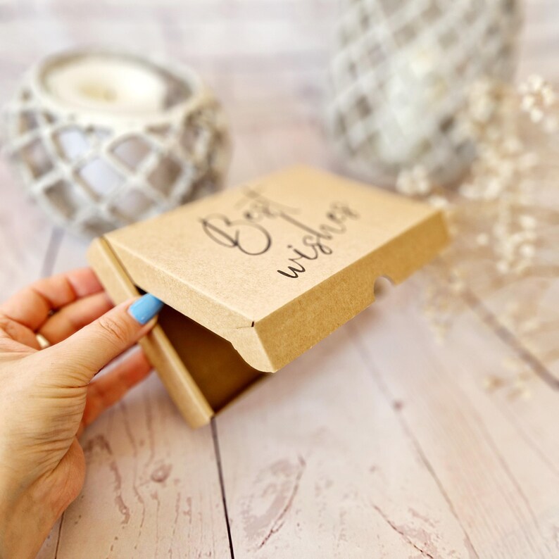 Best Wishes - Empty Kraft Gift Box. Royal Mail Large Letter Brown ...