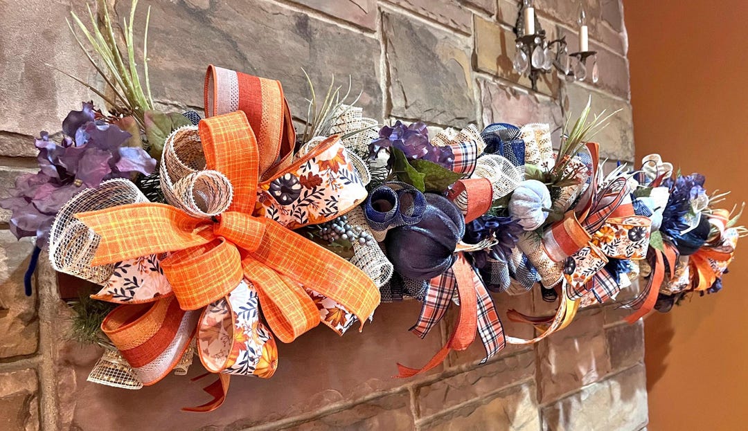 6 Foot Fall Garland, Pumpkin Garland, Mantle Decor, Autumn Garland ...