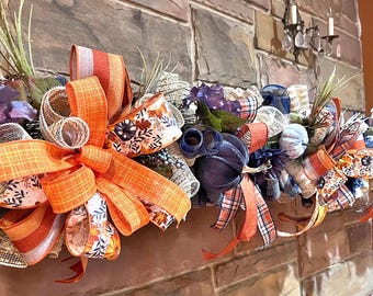 5 Feet Fall Garland, Pumpkin Garland, Mantle Decor, Autumn Garland ...