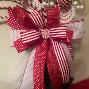 Christmas Tree Topper, Candy Tree Topper, Peppermint Tree Topper, Candy ...