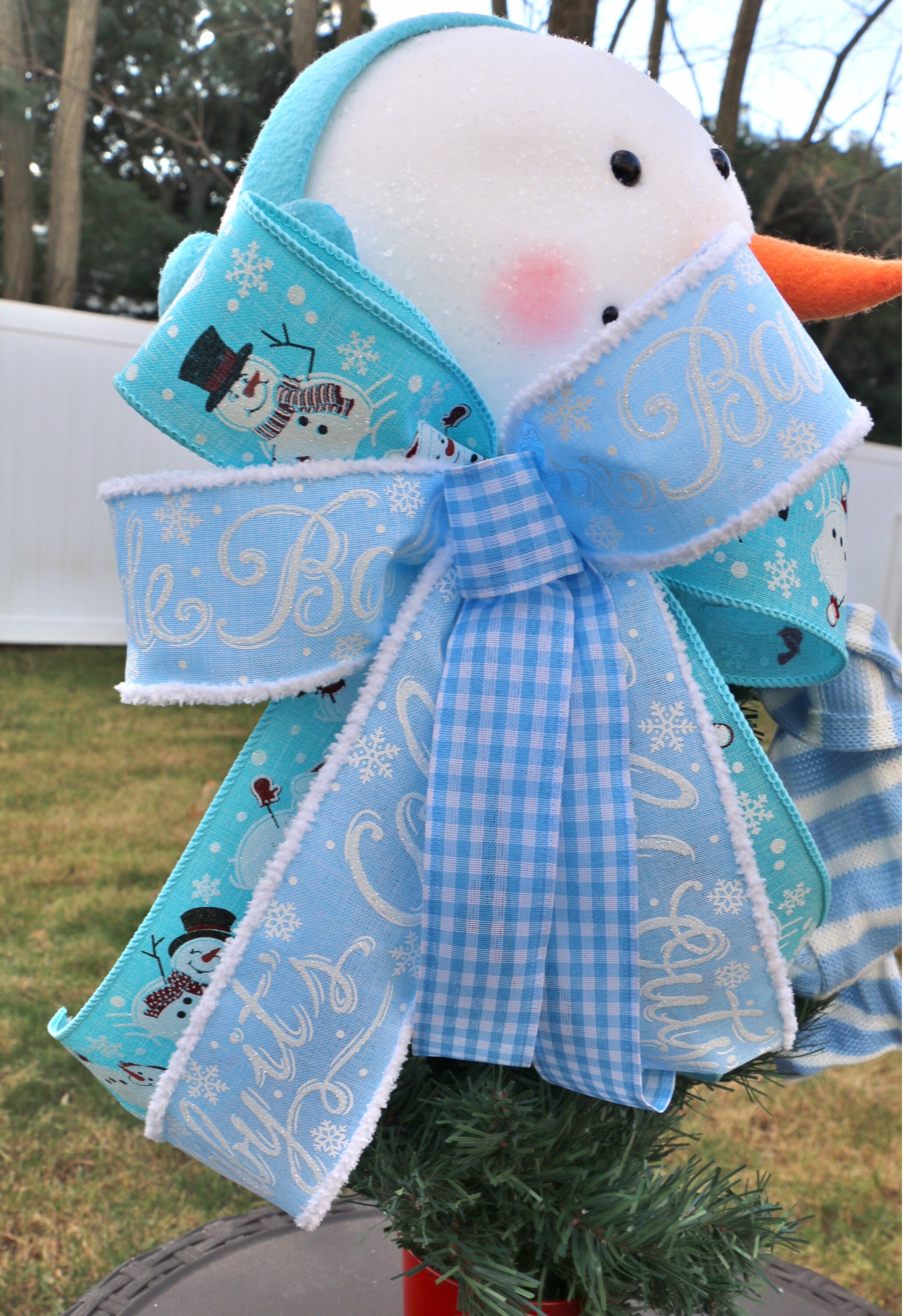 Christmas Tree Topper Whimsical Tree Topper Snowman Tree | Etsy