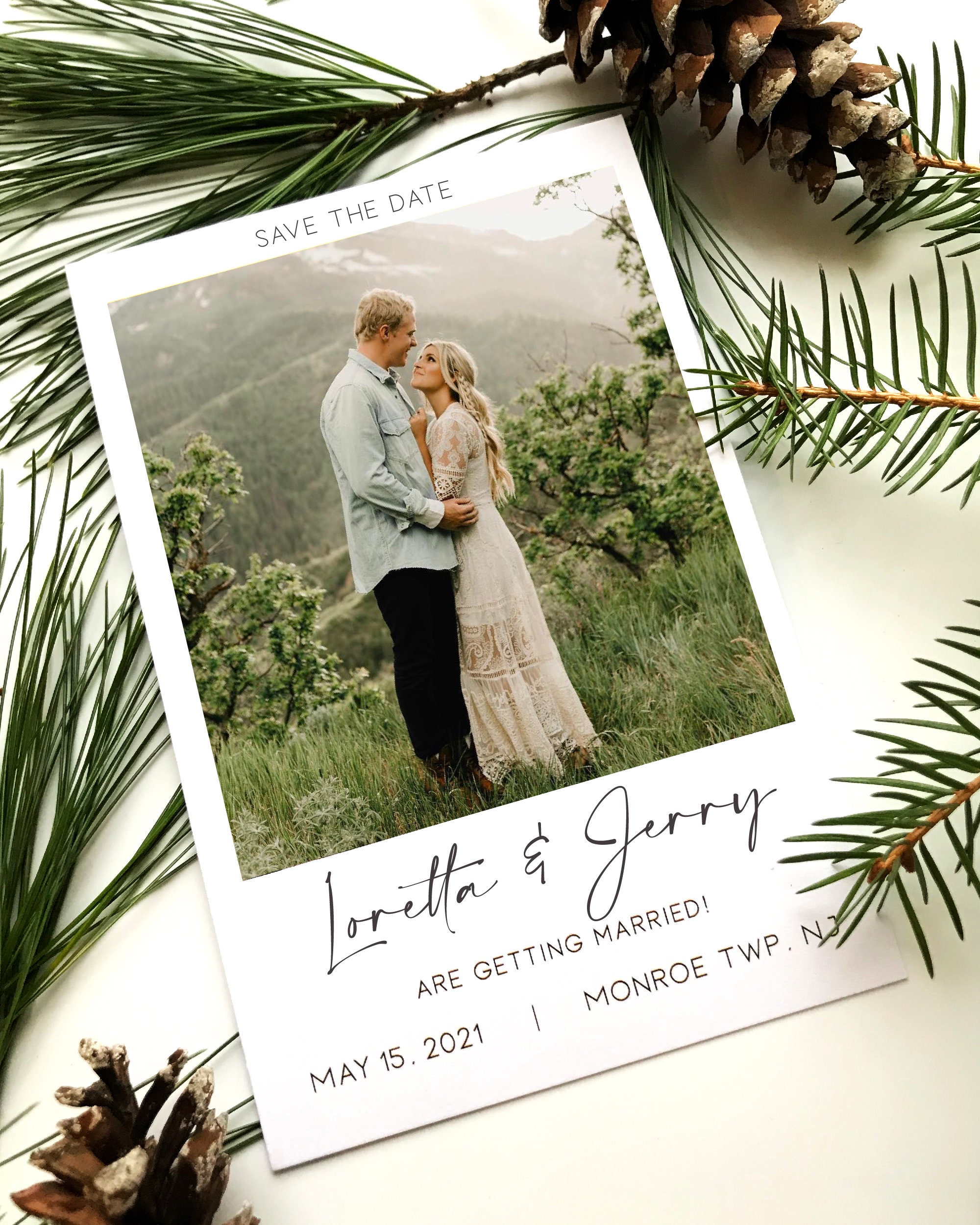 Polaroid Save The Date Cards Etsy