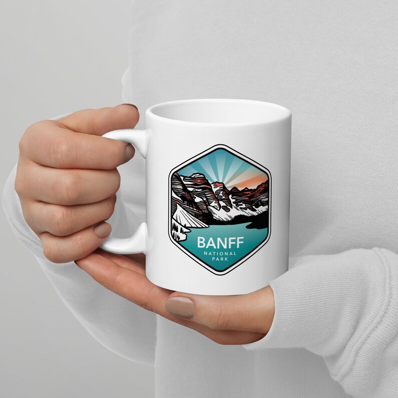 Banff National Park Mug | Moraine Lake Microwave-safe Ceramic Mug - Etsy