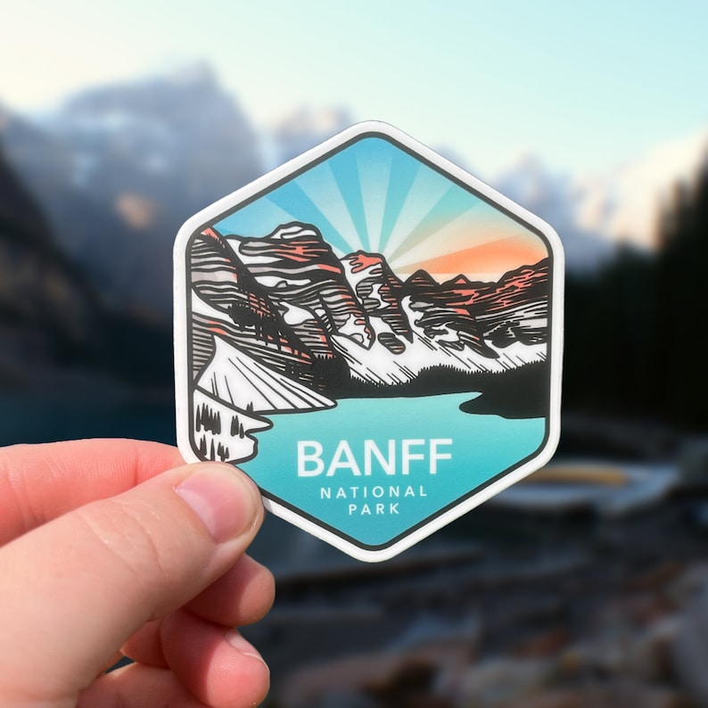 Moraine Lake Sticker: Banff National Park Travel Keepsake - Etsy