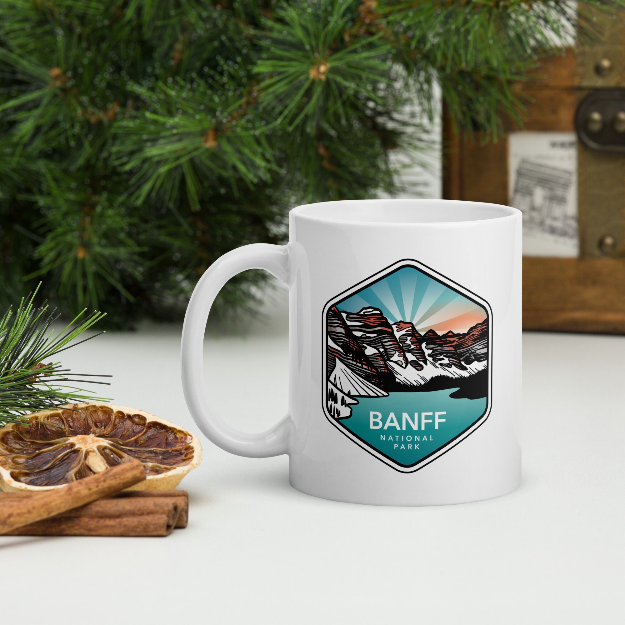 Banff National Park Mug | Moraine Lake Microwave-safe Ceramic Mug - Etsy