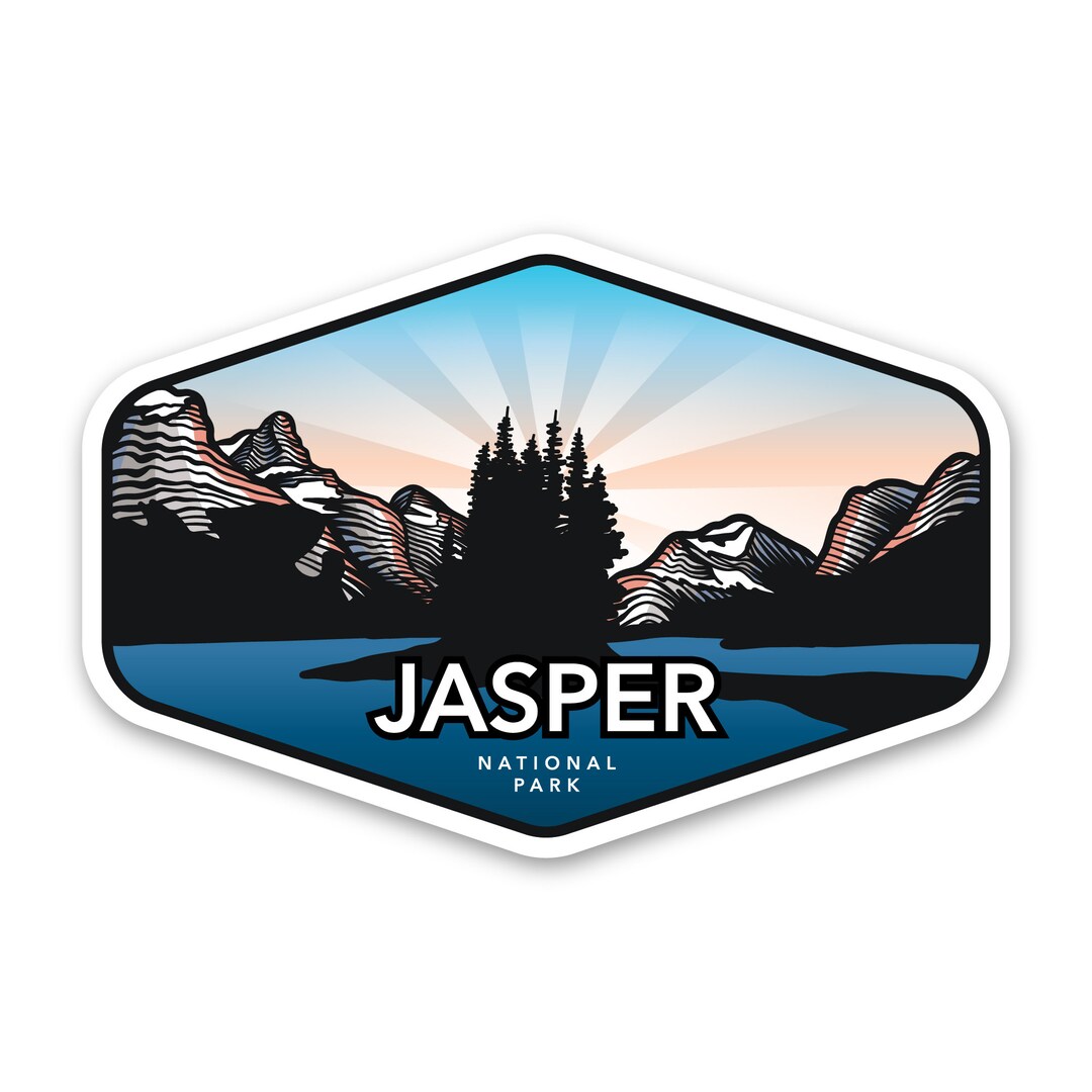 Maligne Lake Sticker: Jasper National Park Waterproof Vinyl Decal - Etsy
