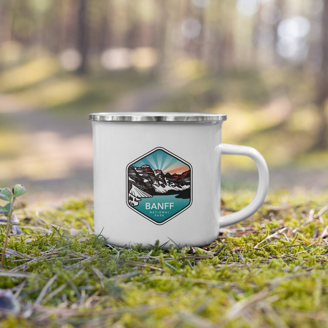 Banff National Park Camping Mug Moraine Lake Enamel Mug - Etsy