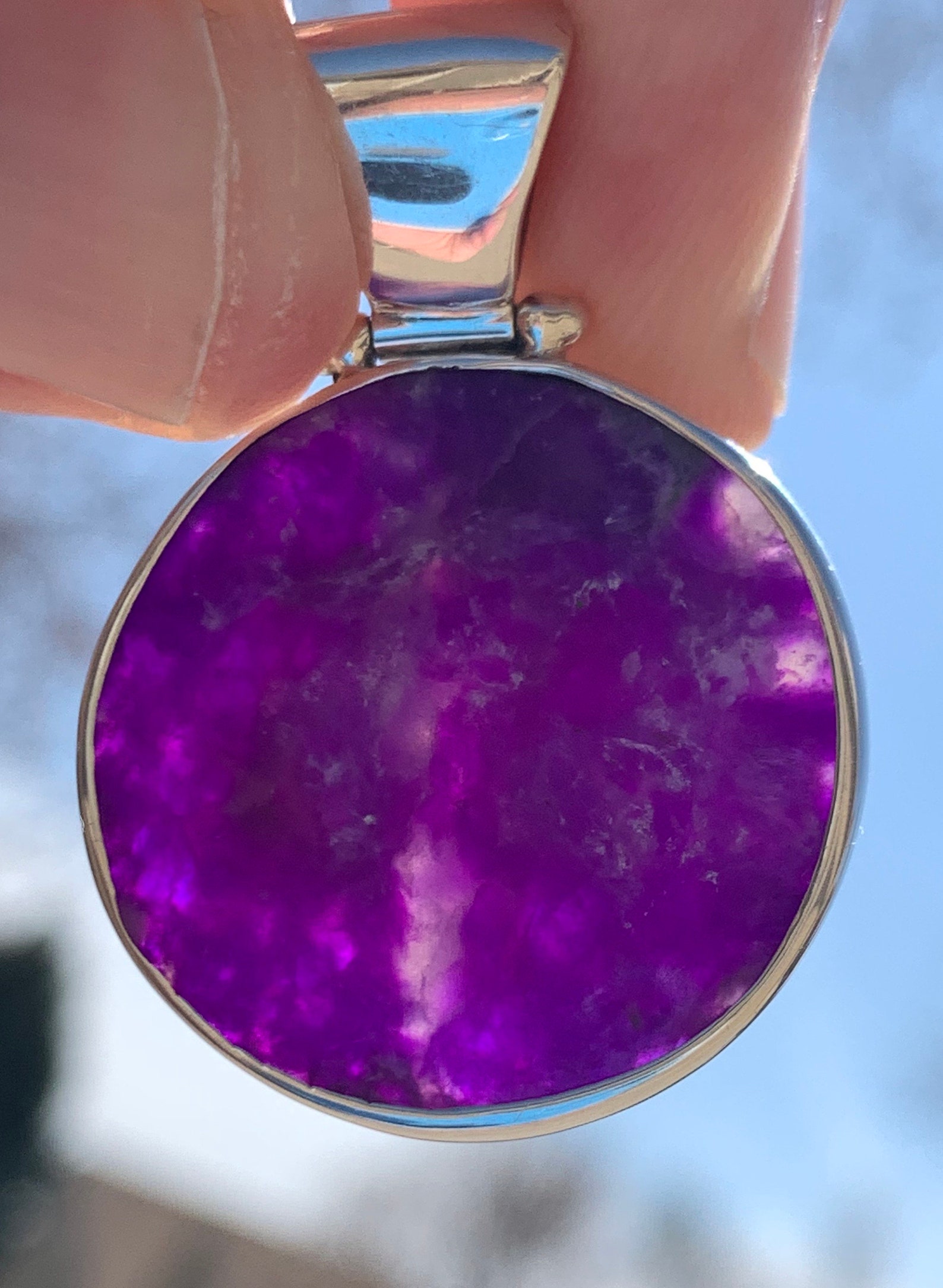 Sugilite Gel Pendant Sterling Silver 5.6 grams Wessels Mine | Etsy
