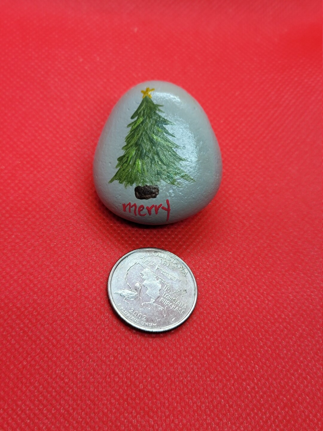 Christmas Decor, Christmas Tree Rock, Christmas Gift, Merry ...