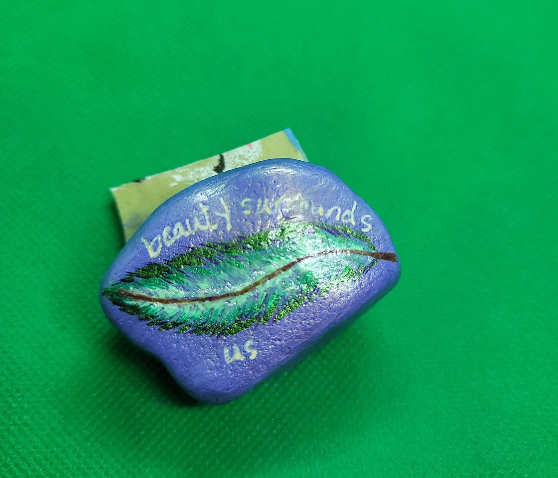 Inspirational Rock, Zen Garden Rock, Feather Rock, Memorial Garden Rock ...