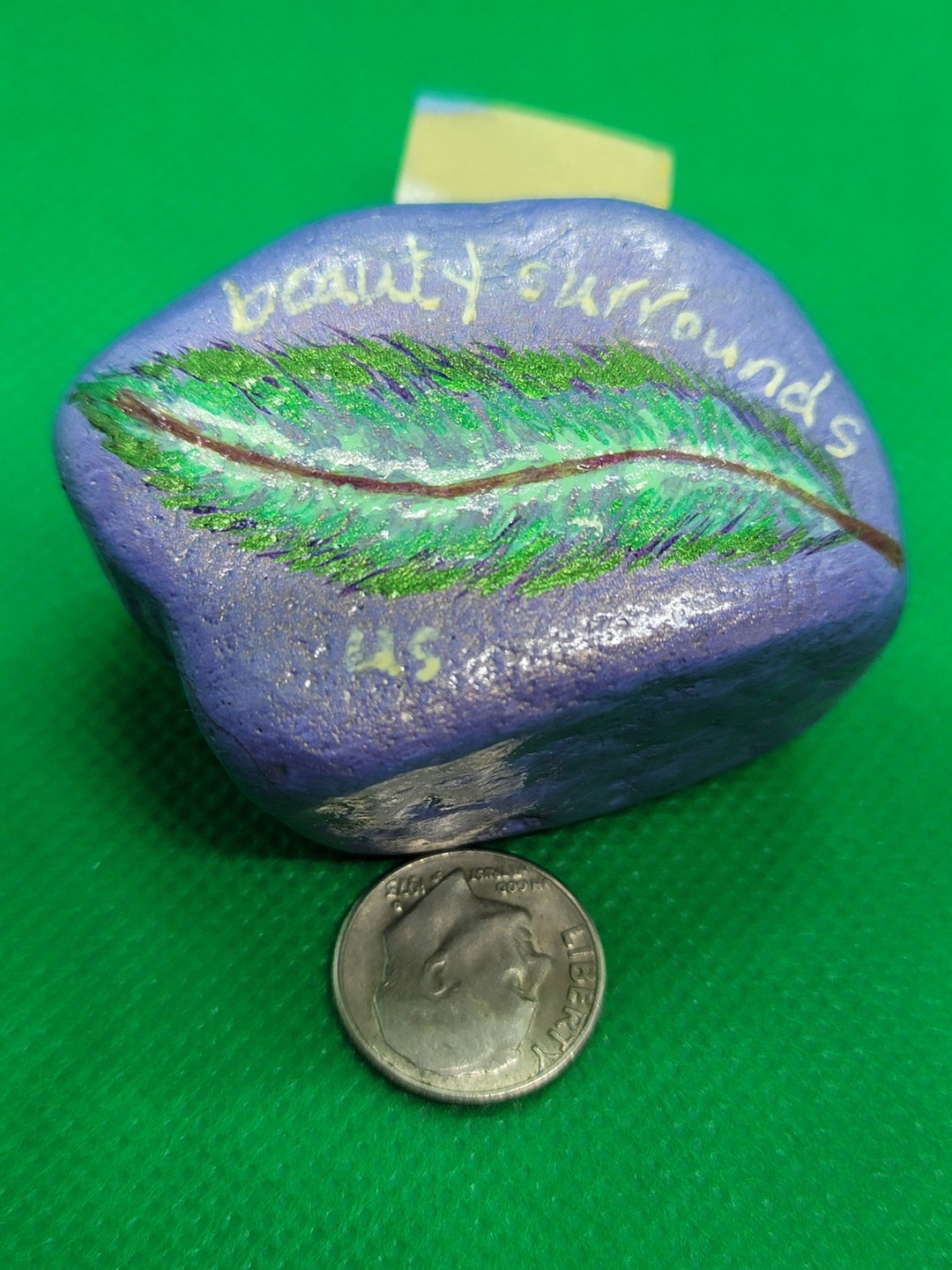 Inspirational Rock, Zen Garden Rock, Feather Rock, Memorial Garden Rock ...