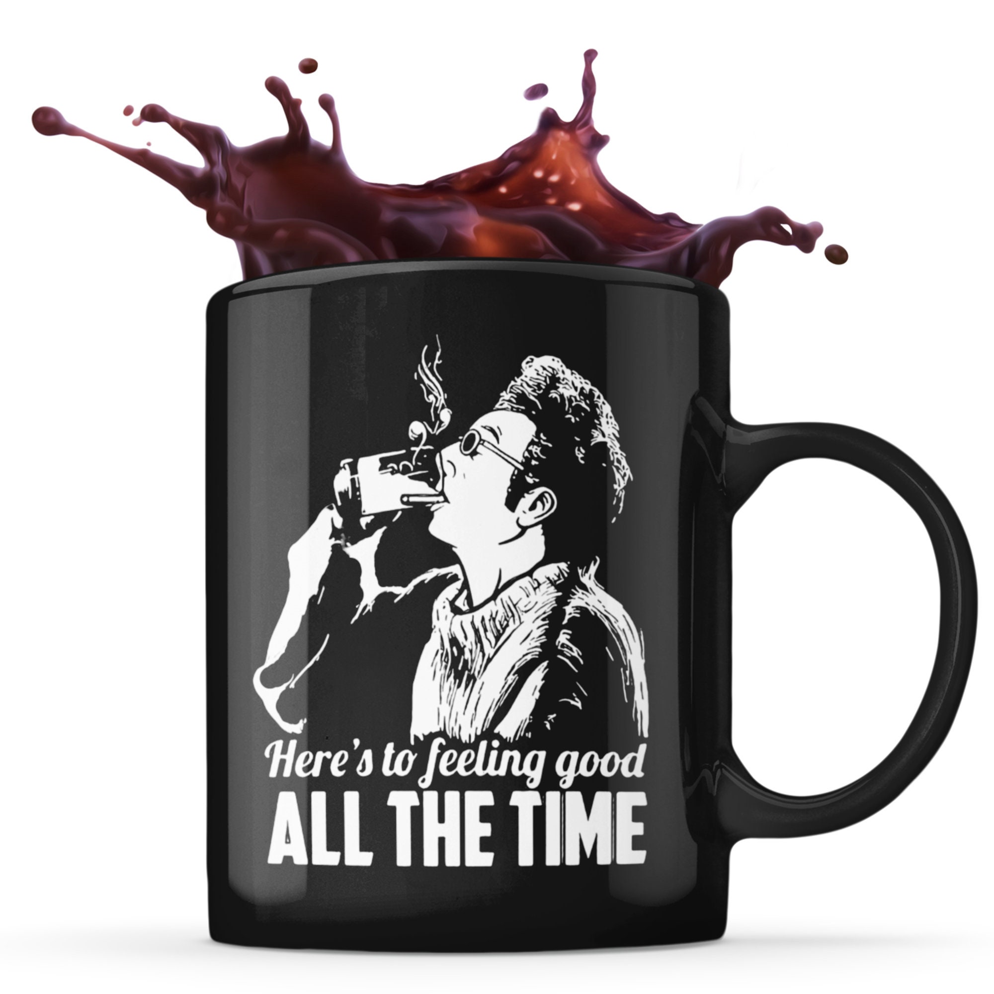 Here's to Feeling Good All the Time Seinfeld Kramer Pint Glass, 16oz - Etsy