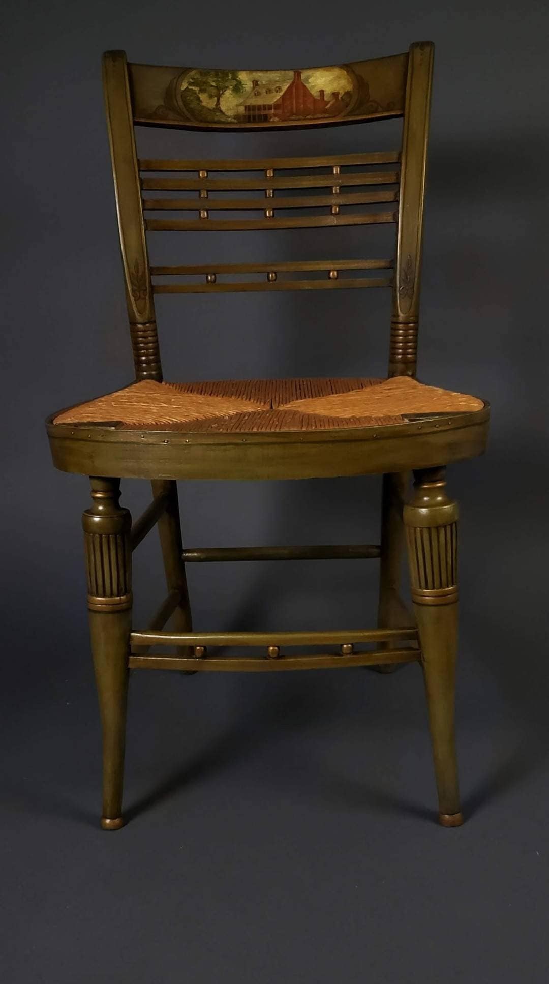 FANCY CHAIR SHERATON Genuine American Painted Circa 1815 -1830 | 19th ...