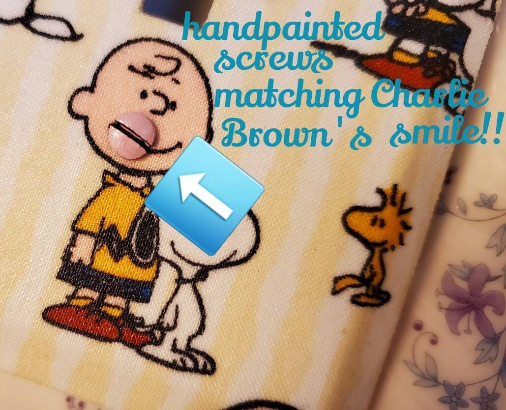 CHARLIE BROWN SNOOPY Light Switch Plate Wall Outlet Cover handmade by ...