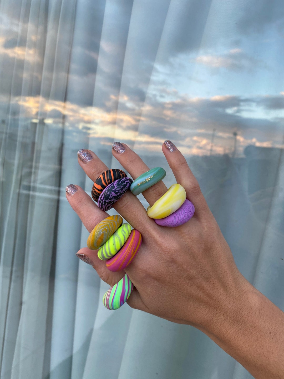 B.I.G. Clay Rings - Etsy