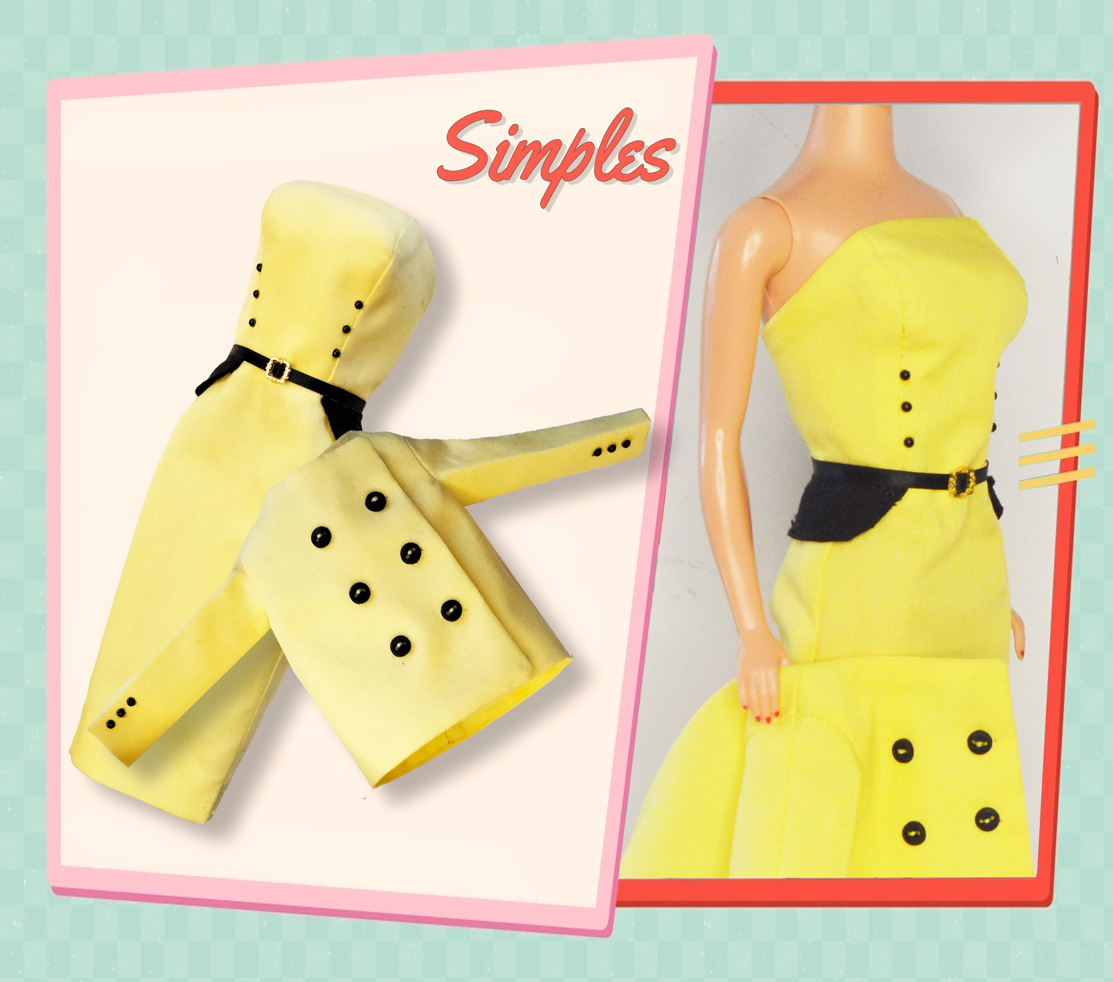Jacket and Dress - DIGITAL Pattern Download Doll Clothes for Vintage ...