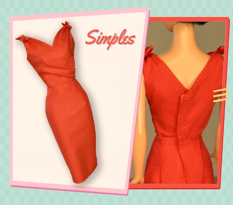 Cross Front Dress - | DIGITAL Pattern Download Doll Clothes for Vintage ...