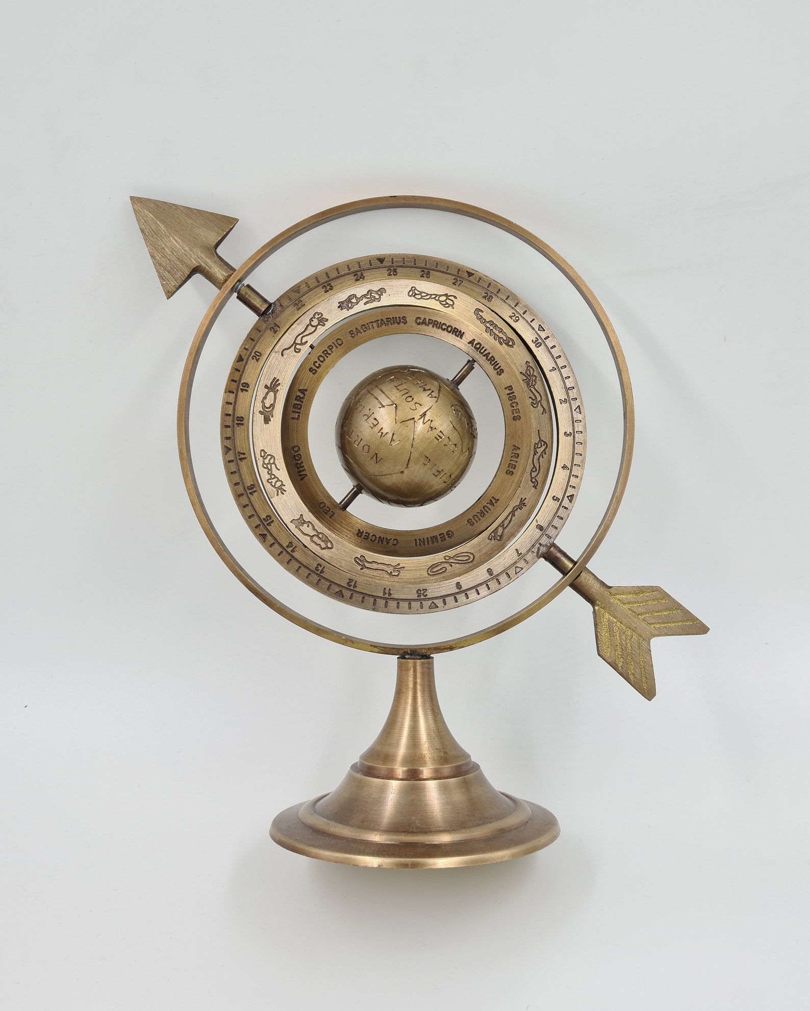 Antique Brass Celestial Globe Armillary Globe Showpiece - Etsy