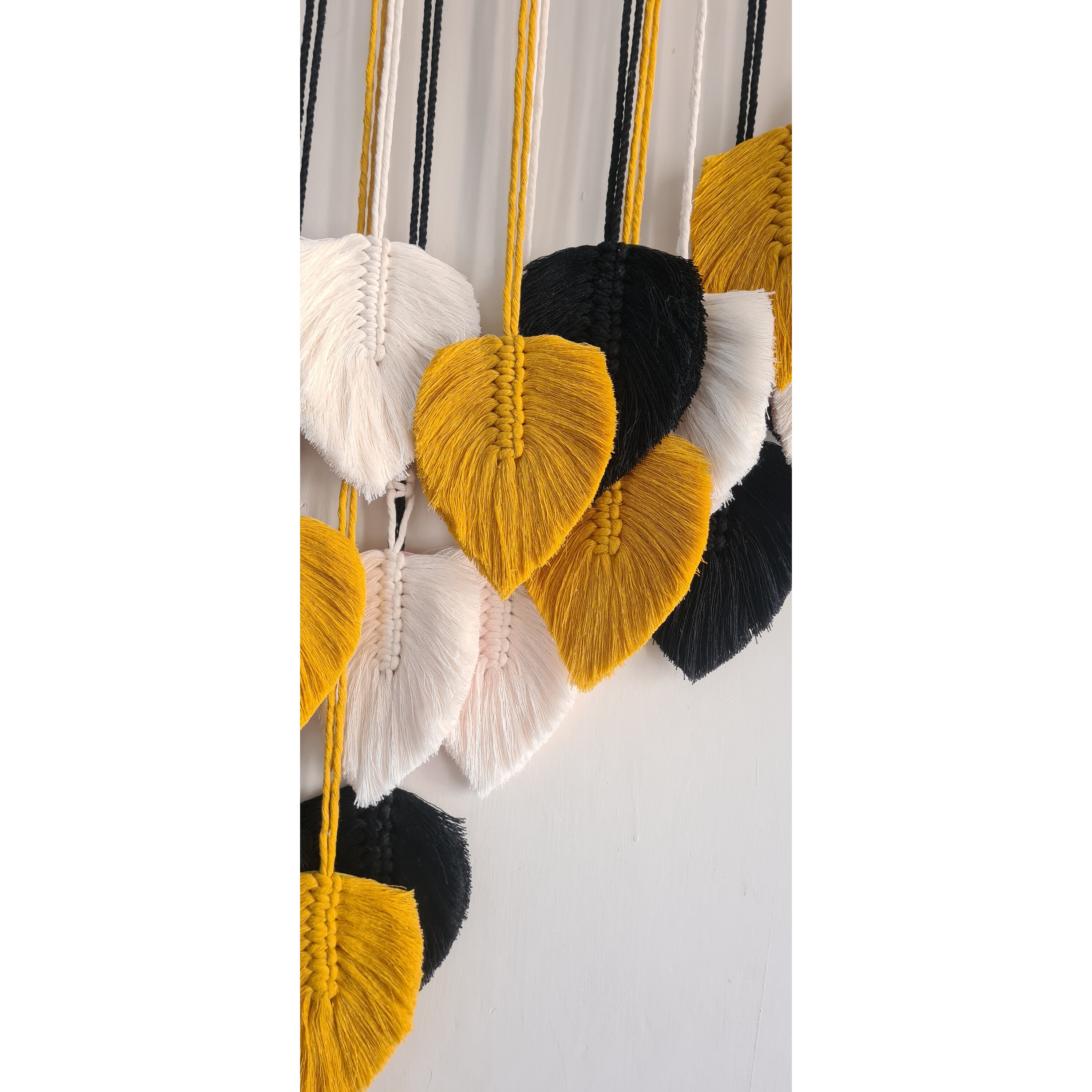 Large Macrame Feather Wall Hanging, Boho Chic Style Wall Hanging Decor ...