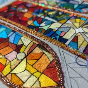 PDF Stained Glass Window Embroidery Pattern - Etsy