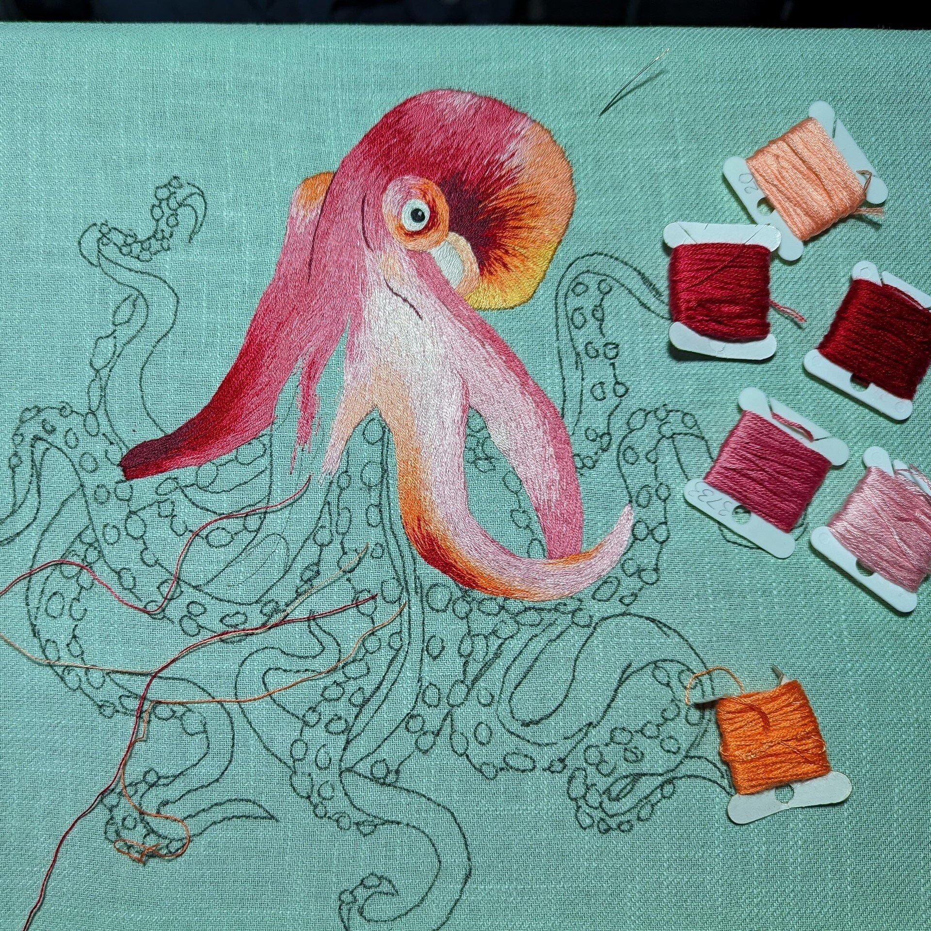 Octopus Downloadable PDF Embroidery Pattern - Etsy