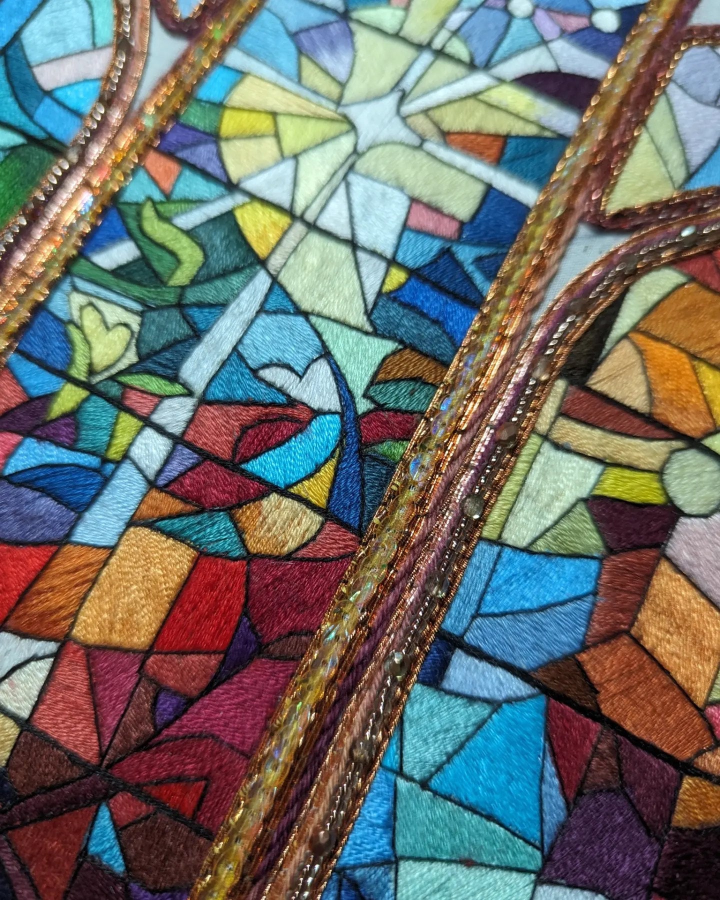 PDF Stained Glass Window Embroidery Pattern - Etsy