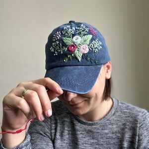 Hand Embroidered Baseball Cap - Etsy