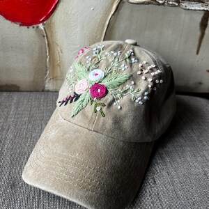Hand Embroidered Baseball Cap - Etsy
