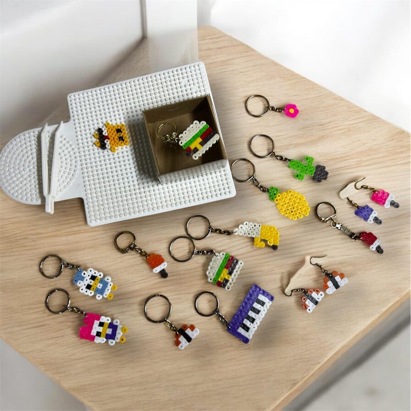 Perler Bead Keychain - Etsy