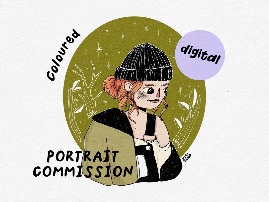 Digital Coloured Portrait Commission | Custom Pet Portrait Illustration ...