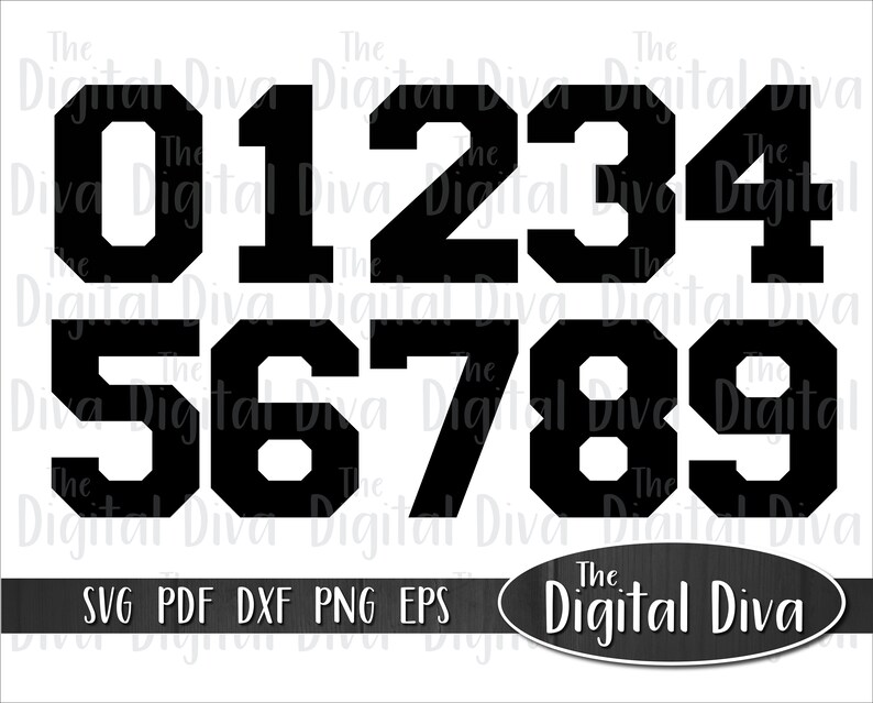 Varsity Numbers Svg Baseball Numbers SVG Baseball Mom Svg - Etsy