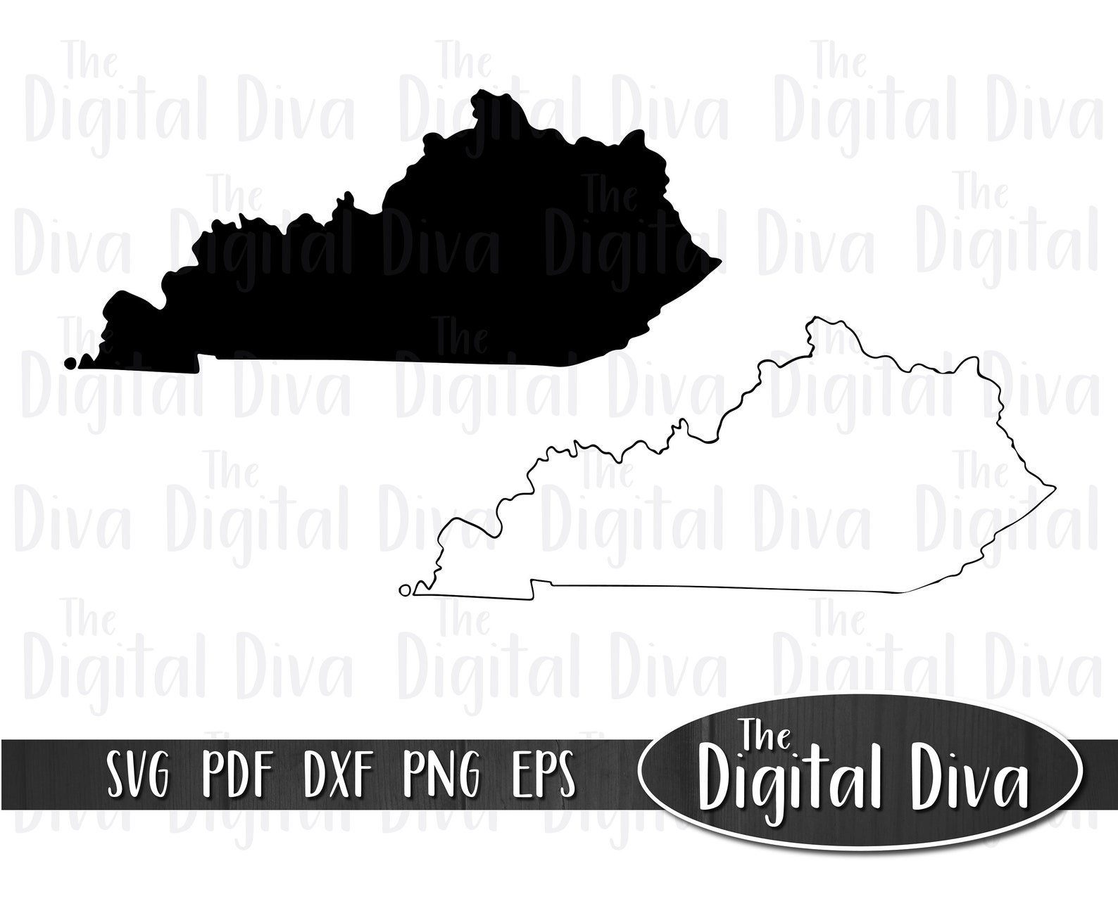 Kentucky state outline Kentucky state of Kentucky svg | Etsy