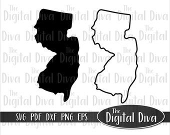 Jersey Shore Outline - Etsy